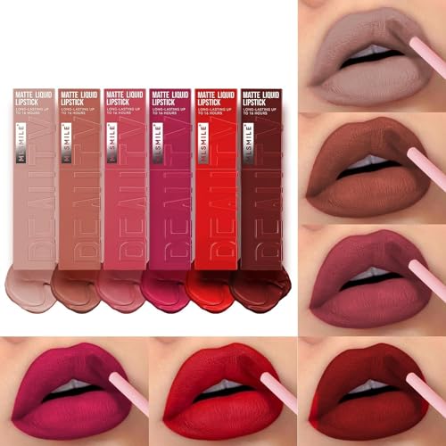Matte Liquid Lipstick, Matte Velvet Lip Gloss, Lip Makeup Gift for ...