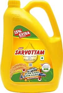 SUPER SARVOTTAM RICE BRAN OIL 5 LTR JAR : Amazon.in: Grocery & Gourmet Foods