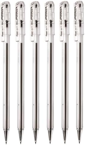 Pentel Superb Ballpoint Pen 0.7mm Tip - Black Ink(Pack of 12) : Amazon ...