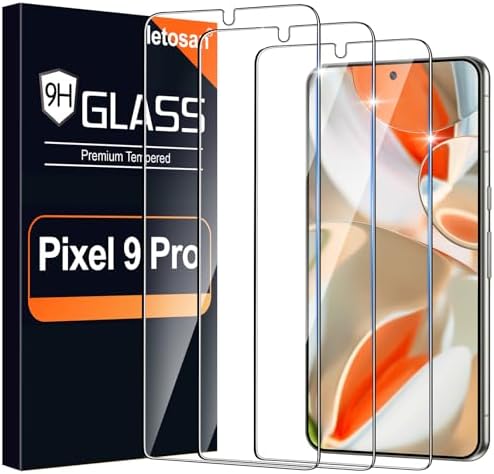 3 Pack Glass Screen Protector for Google Pixel 9 Pro, Ultrasonic ...