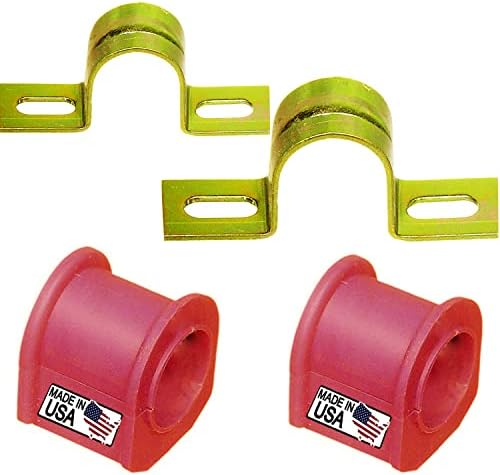 Amazon.com: 4 PC Front Sway Bar Bracket + CODE RED Bushing Kit FITS ...