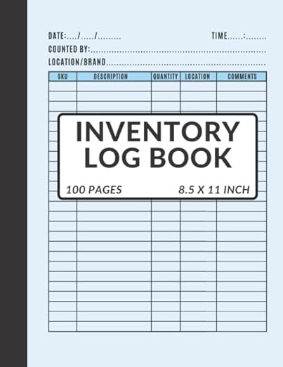 Amazon.com: Inventory Log Book, Ideal For Small Business Inventory ...