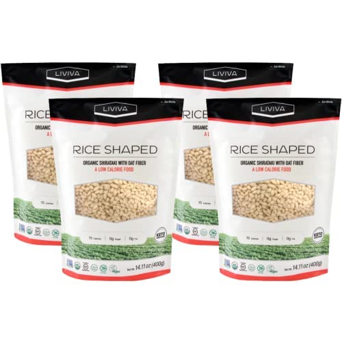 Amazon.com : LIVIVA Organic Rice Shaped Shirataki with Oat Fiber, Low ...