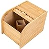 Amazon.com: DYNAMI Bamboo Rice Storage Container,22Lbs Wooden Cereal ...