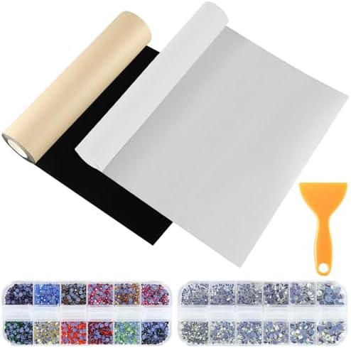 Amazon.com: Batiyeer 11.8'' x 2 Yard Flock Rhinestone Kit Includes 14 ...