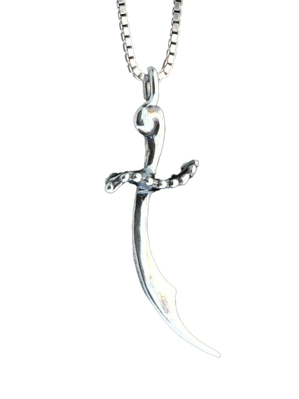 Amazon.com: Pirate Scimitar Charm Silver Sword Necklace : Handmade Products
