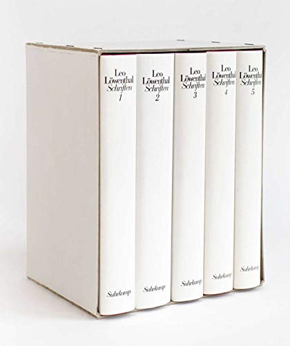 Schriften, 5 Bde. Ln: Löwenthal, Leo, Dubiel, Helmut: 9783518097847 ...