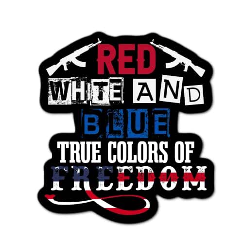 Amazon.com: 3.25" red white blue Colors of Freedom America USA American ...