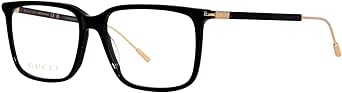 Amazon.com: Gucci GG1273O 001 Black Rectangle Men's Eyeglasses ...