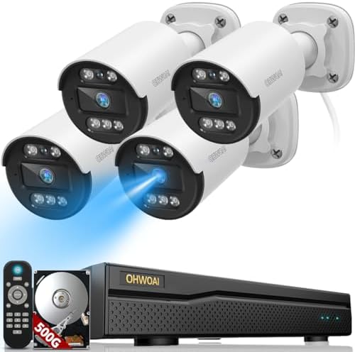 Amazon.com : 《122° Wide-Angle & 80FT Night Vision》Outdoor Wired ...