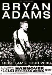 Bryan Adams – Here I 'm am Tour 2003 – 60 x 84 cm póster/Póster ...