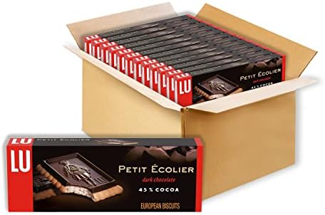 Amazon.com: Lu Petit Ecolier European Dark Chocolate Biscuit Cookies ...