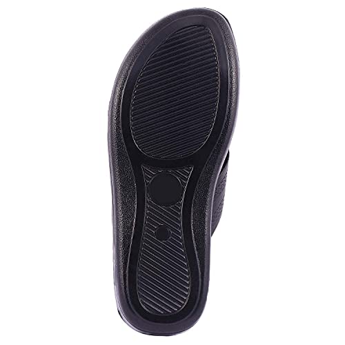 Buy VAJEER Men's PU Slipper/Sandal Black-10 at Amazon.in