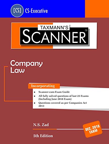 Buy Scanner-Company Law (CS-Executive)-(December 2018 Exams) (5th ...