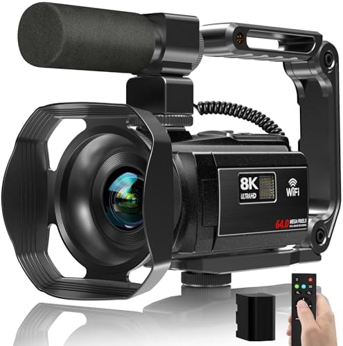 Amazon.com : MURAUX 8K Camcorder 48MP 15FPS UHD WiFi Vlogging Camera ...