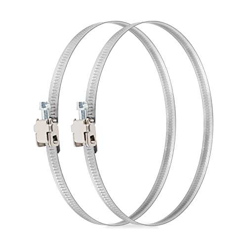 neverest Professional Hose Clamps Set of 2 Stainless Steel Pipe Clamps ...