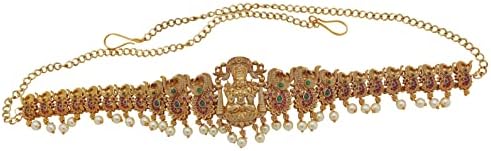 Buy Nagneshi Art Gold-Plated Stone Studded Luxmi Kamarbandh Belly-Chain ...
