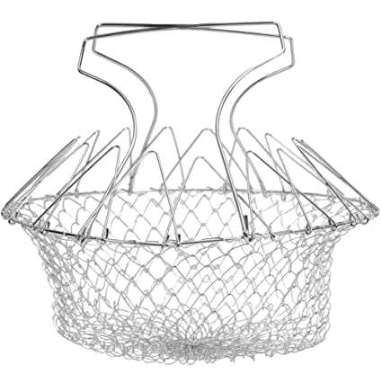 SIDDHI VINAYAK Creation Foldable Steam Rinse Deep Frying Basket ...