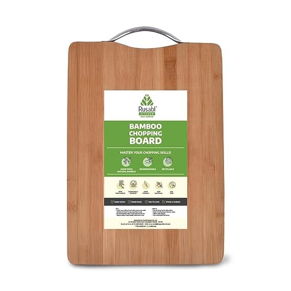 Buy Bamboo Chopping Board/Vegetable Cutting Board for Kitchen with ...