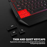 Amazon.com: Fiodio Rainbow Wired Gaming Computer Keyboard and Mouse ...