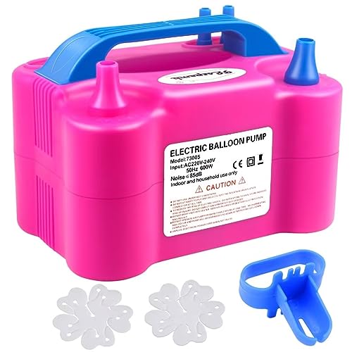 Snapklik.com : Electric Air Balloon Pump Portable Dual Nozzle 600W ...