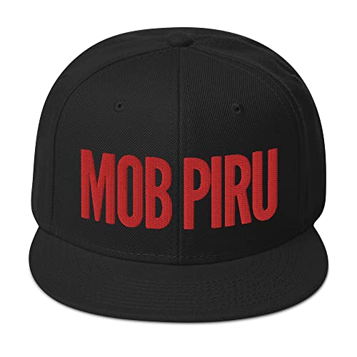 Mob Piru Snapback Hat Bloods Brim Gang Compton Bompton Black - Want It All