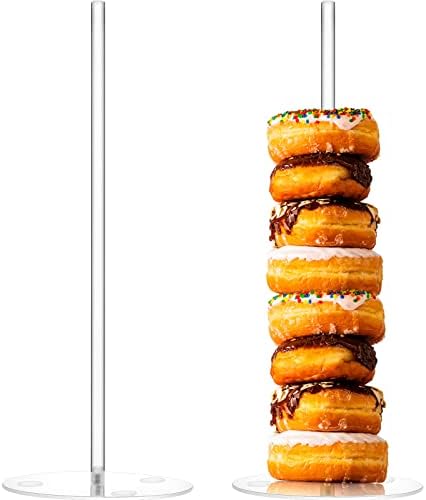 Amazon.com: Donut Stand Acrylic 4 Pack, Clear Bagel Holder Stand, Donut ...