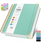 Amazon.com : Bullet Dotted Journal Spiral Notebook, 300 Pages Leather ...