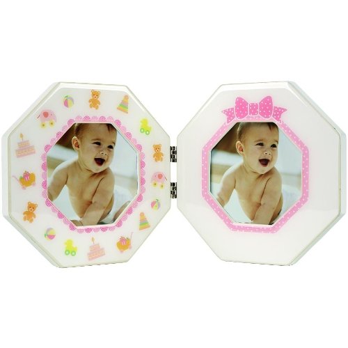 Amazon.com : Elegant Baby Double Octagon Frame - Pink : Nursery Picture ...