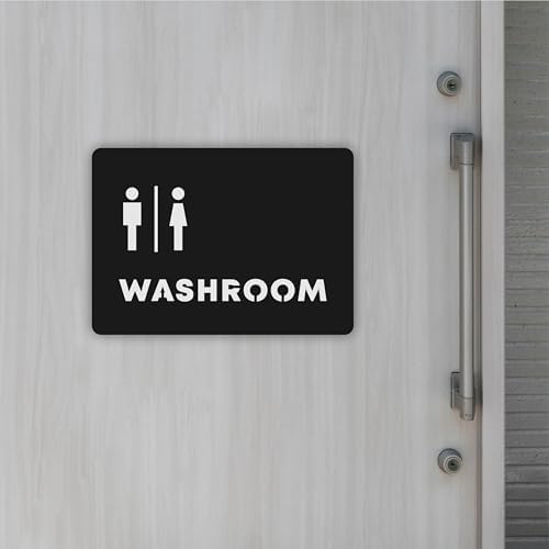 TOPTAG Washroom Men Women Sign Board Self-Adhesive Wall Sticker for ...