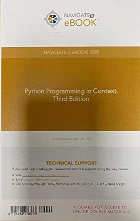 Python Programming in Context, Third Edition, Navigate 2 eBook Access to Online Course Materials ...