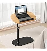 Amazon.com: Adjustable Height C Shaped Side Table,360°Swivel Overbed ...