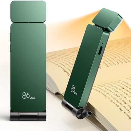 86lux Book Light, Rechargeable Reading Lights for Books in Bed ...