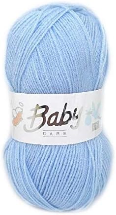 100g Blue 4 Ply Soft Knitting Wool Yarn - Woolcraft : Amazon.co.uk ...