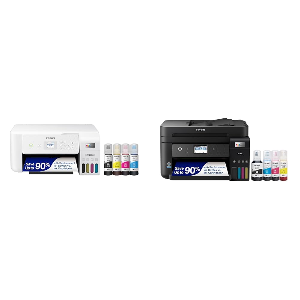 Amazon.com: Epson EcoTank ET-2800 Wireless Color All-in-One Cartridge ...