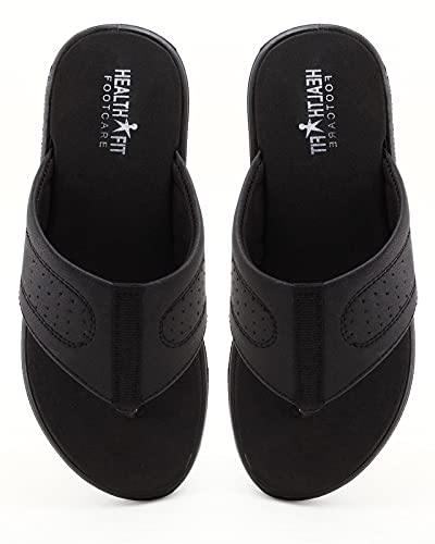 Buy HEALTH FIT Men's Black Orthopedic Slipper - 6 UK at Amazon.in