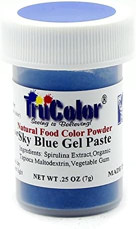 Amazon.com: TruColor Sky Blue Natural Gel Paste Powder Food Coloring, 7 ...