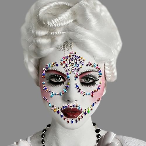 Amazon.com : Spider Face Gems,Day Of The Death Skull Face Jewels Stick ...