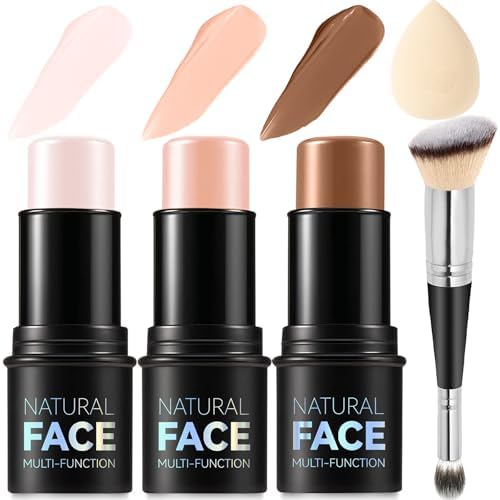 Amazon.com: 3Pcs Cream Contour Stick Makeup Kit, Shades with ...