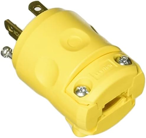 Leviton 520PV 20 Amp, 125 Volt, Plug, Grounding, Yellow - Electric ...