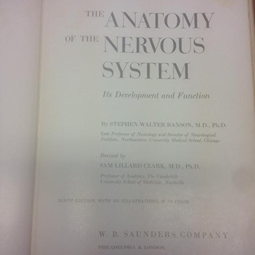Amazon | Anatomy of the Nervous System | Ranson, Stephen W., Clark, Sam ...