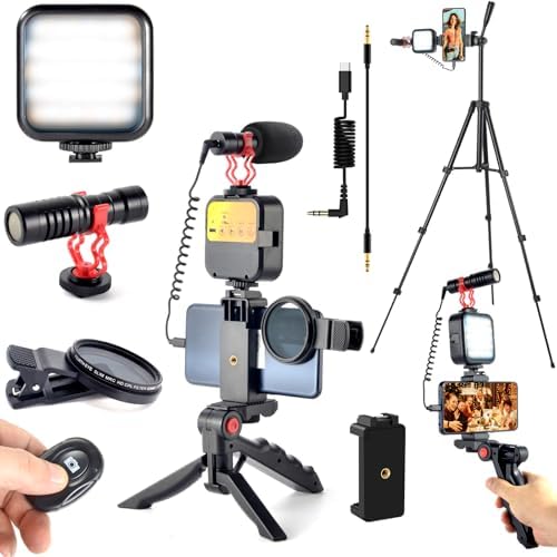 Amazon.com: YouTube Starter Kit,Vlogging Kit for iPhone 15 Android ...