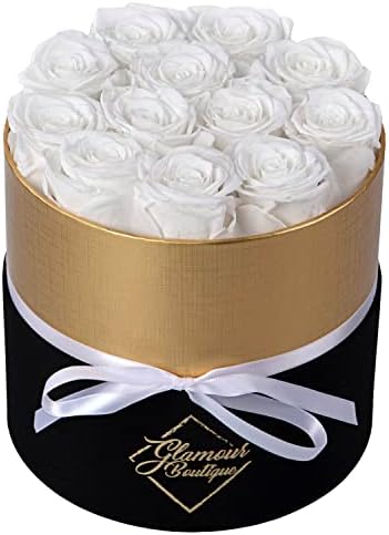 Amazon.com: GLAMOUR BOUTIQUE Eternal Preserved Roses in a Box - Flowers ...