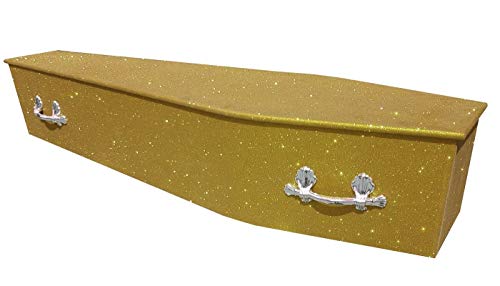 Glittering Wooden Coffin - Vegas Gold - Sparkling Glitter Finish - For ...