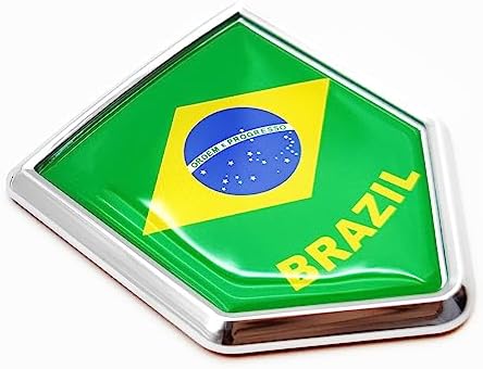 Amazon.com: Overdecor Brazil Flag Decal Stickers Car Emblem Brazilian ...