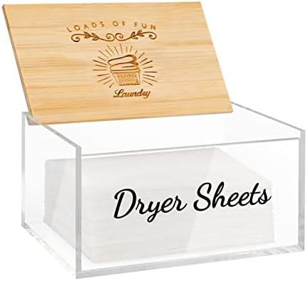 Amazon.com: Dryer Sheet Holder, Acrylic Dryer Sheet Dispenser with ...