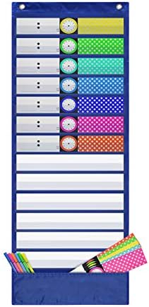 Amazon.com: Daily Schedule Pocket Chart, Classroom Charts with 13+1 ...