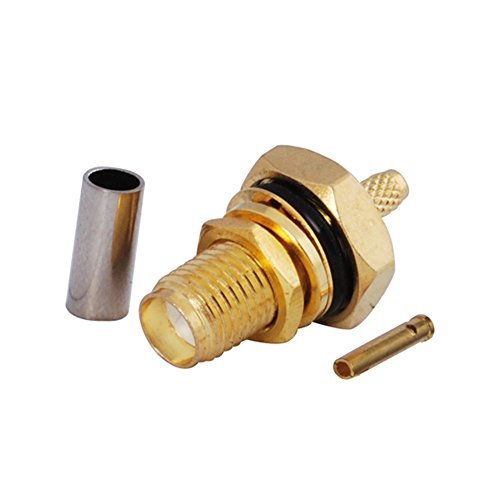 5pcs Rf Wire Coaxial Cable Terminal Copper Alloy Connector SMA Female ...