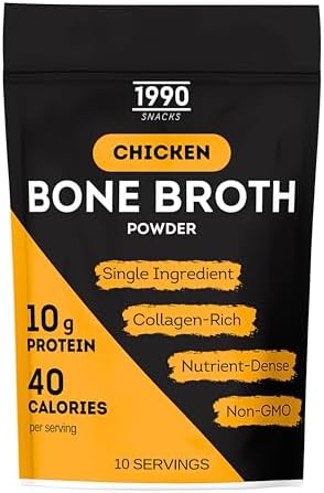 Amazon.com : Premium Chicken Bone Broth Powder, 10 servings, 100% Made ...