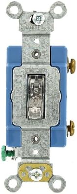 Leviton 5501-LHW 15 Amp, 120 Volt, Toggle Lighted Handle, Illuminated ...
